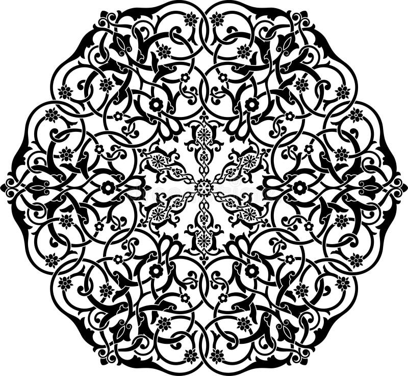 Arabesque stock vector. Illustration of circle, floral - 40753978