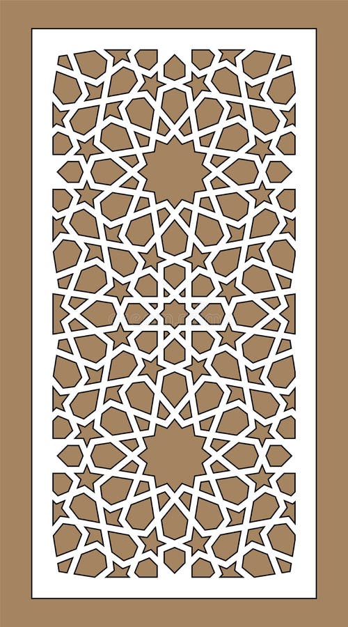 Arabesque Vector Panel. Laser Cutting. Template for Interior Partition ...