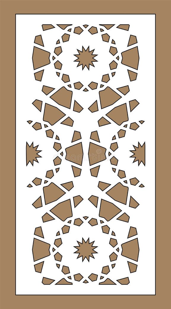 Arabesque Vector Panel. Laser Cutting. Template for Interior Partition ...