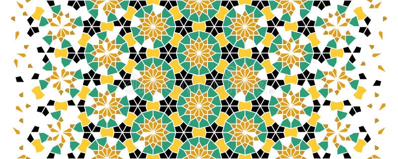 Arabesque Vector Seamless Pattern. Geometric Halftone Texture with ...