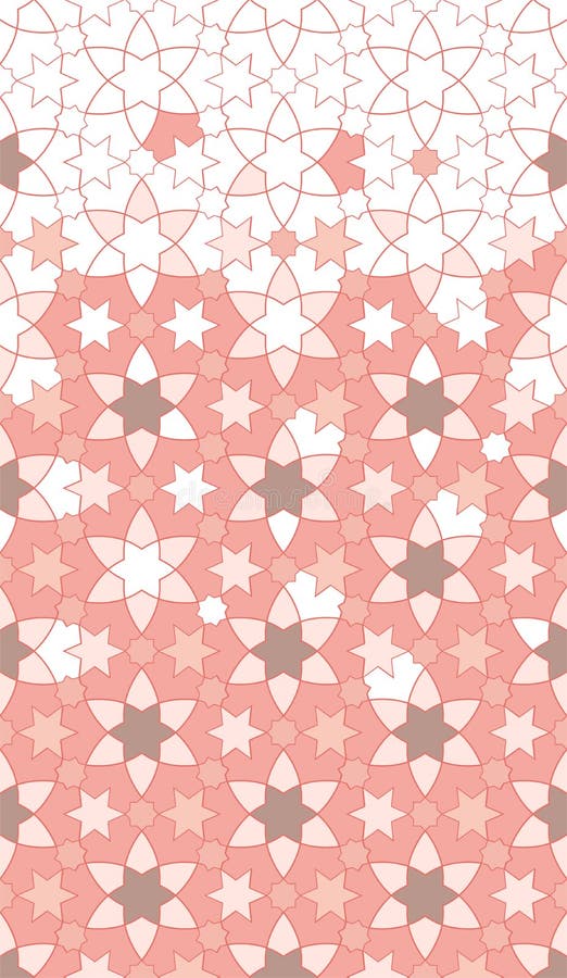 Arabesque Vector Seamless Pattern. Geometric Halftone Texture with ...