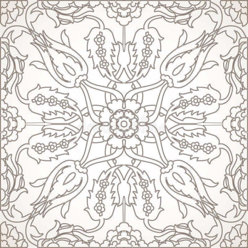 Arabesque Vintage Element Outline for Design Template Vector Stock ...