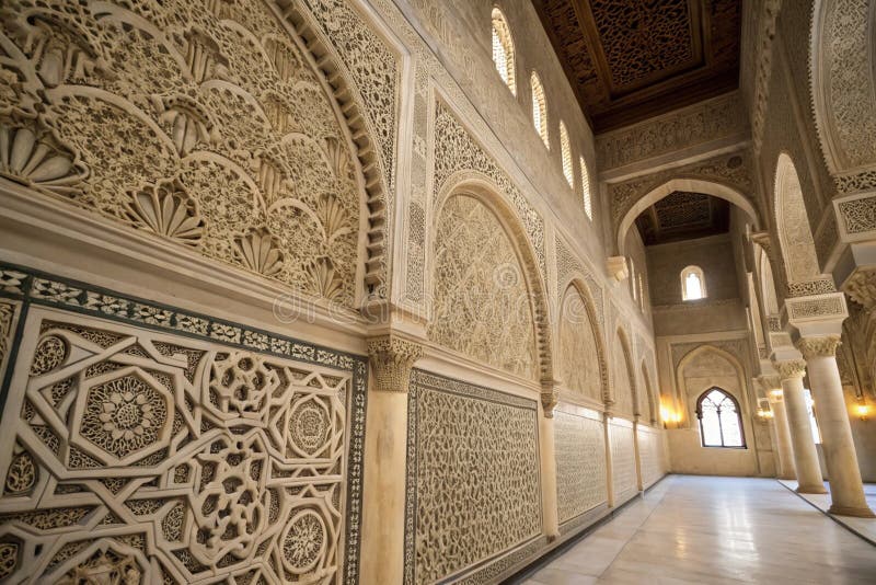 Arabesque Wall Decoration Islamic Architecture Stock Illustration ...