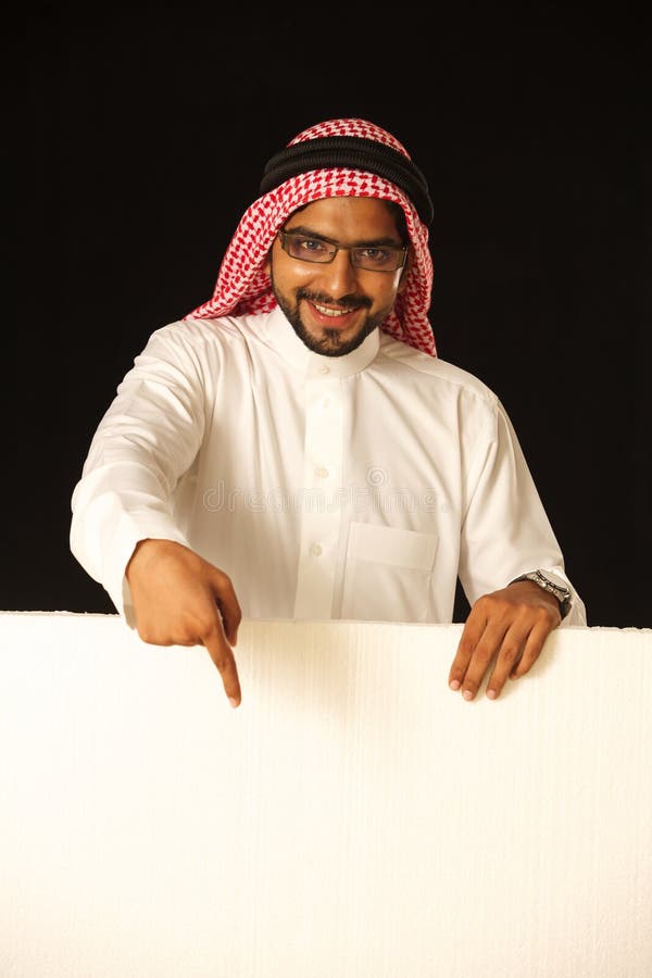 Arabi Male Model with Ad Space. Stock Image - Image of expression ...