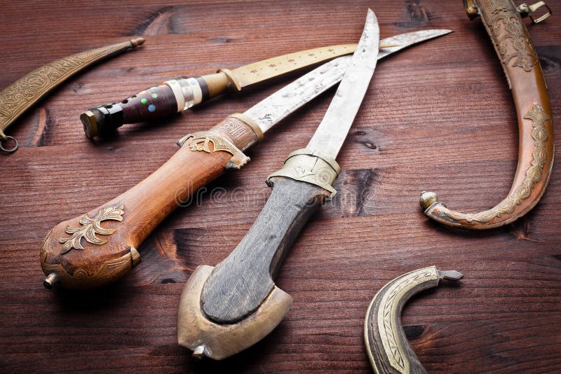 Arabian ancient daggers stock image. Image of asia, arabian - 24092261