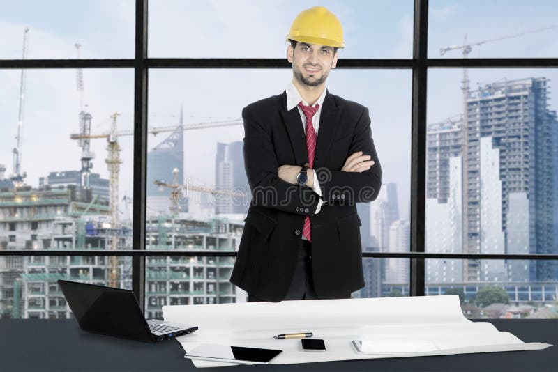 Arabian Architect Looks Confident in the Office Stock Photo - Image of ... Arabian Architect Looks Confident in the Office Stock Photo - Image of ...