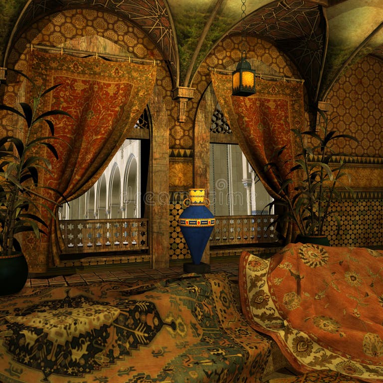 Arabian Palace Interior Stock Illustrations – 1,118 Arabian Palace ...