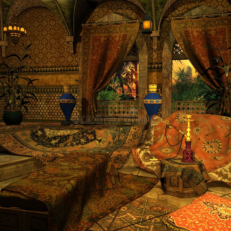 Arabian Backgound stock illustration. Illustration of curtain - 12637176