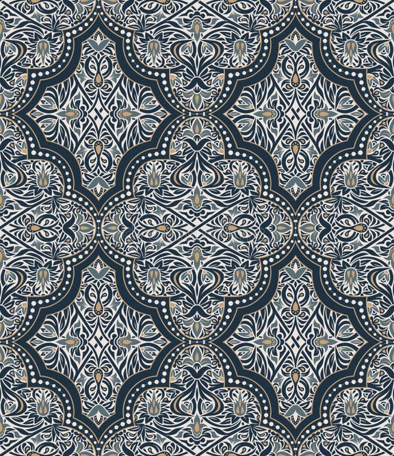 Arabian Colorful Seamless Pattern with Flowers and Frames Stock Vector ...