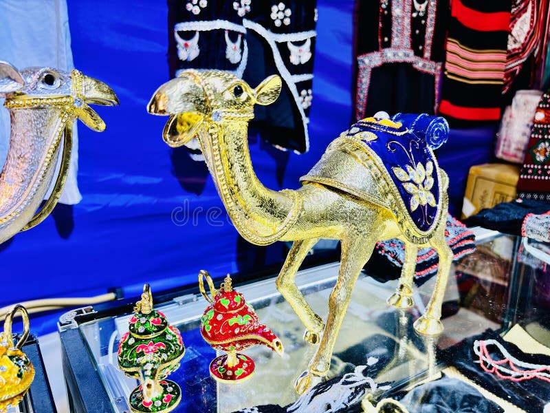 Arabian Decorated Desert Camel with Saddle and on White Background ...