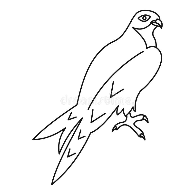 Arabian Falcon Icon, Outline Style Stock Illustration - Illustration of ...