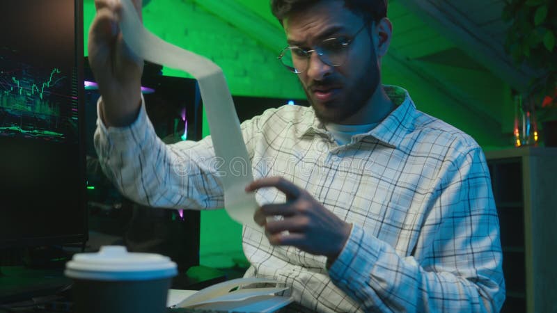 Arabian Indian Man Programmer Error Wrong Stress Male Work Freelancer ...