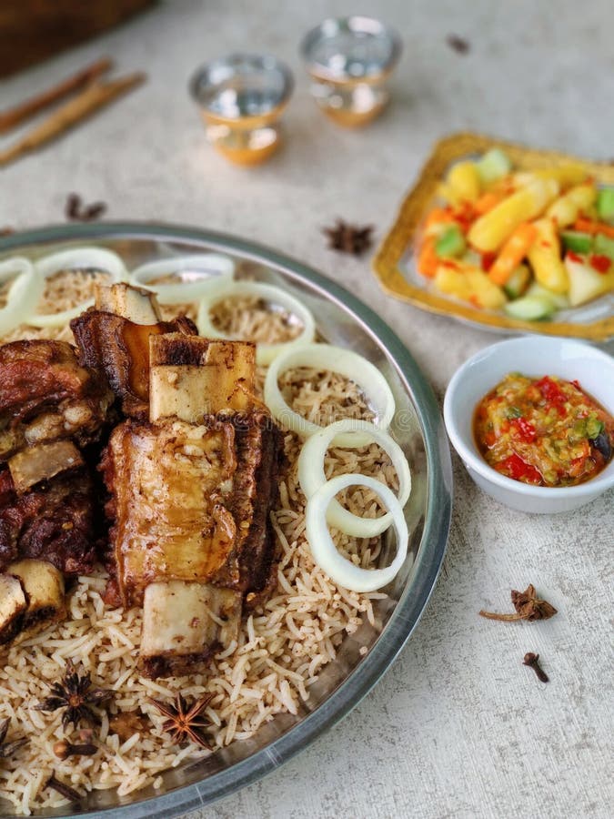 Arabian Kabuli Rice stock photo. Image of salad, dessert - 204061108