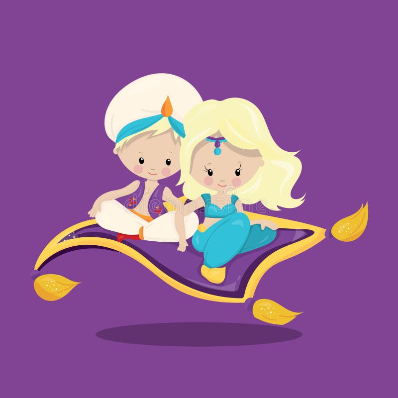 Arabian Night Carpet Couple 10 Stock Illustration - Illustration of ...
