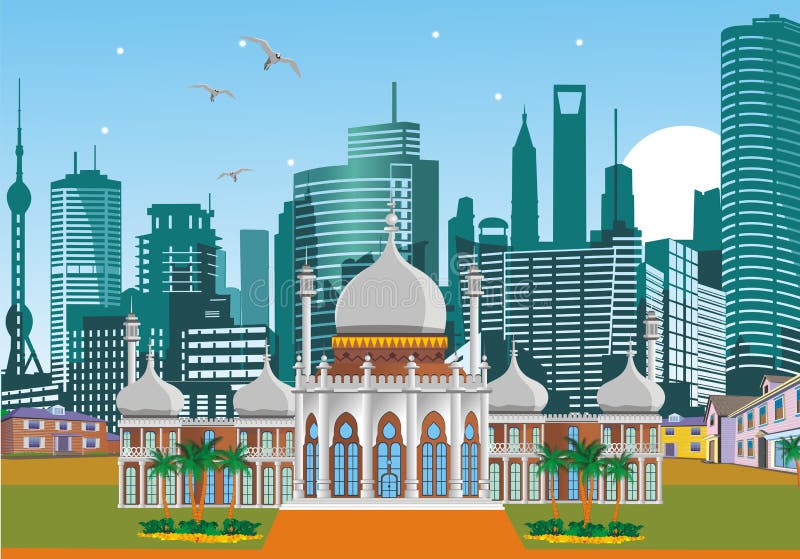 Arabian Palace Outline Icon. Stock Vector - Illustration of ...