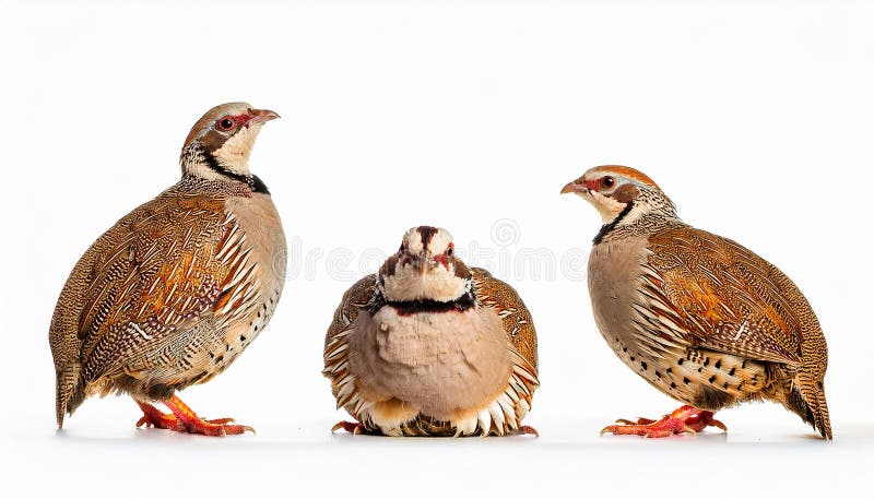 Arabian Partridge, Isolated on a White Background. Stock Illustration ...