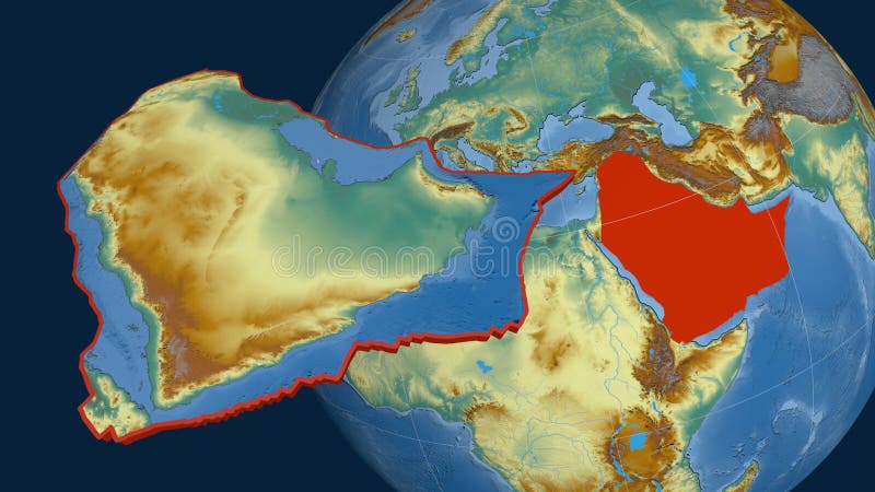 Arabian Plate Presented - Relief Stock Illustration - Illustration of ...