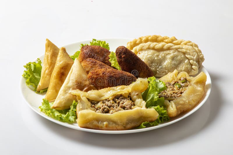 Arabian Platter Kabab Rice Isolated on White Stock Photo - Image of ...