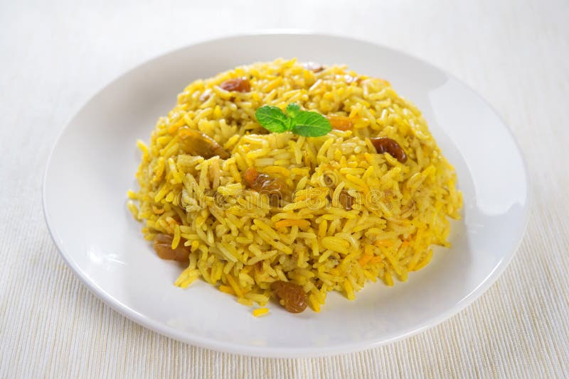 Saudi kabsa meal with fork stock photo. Image of arabian - 35875864
