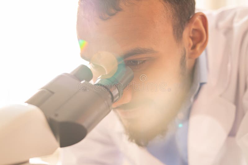 Arabian Scientist Studying Bacteria Stock Image - Image of chemistry ...