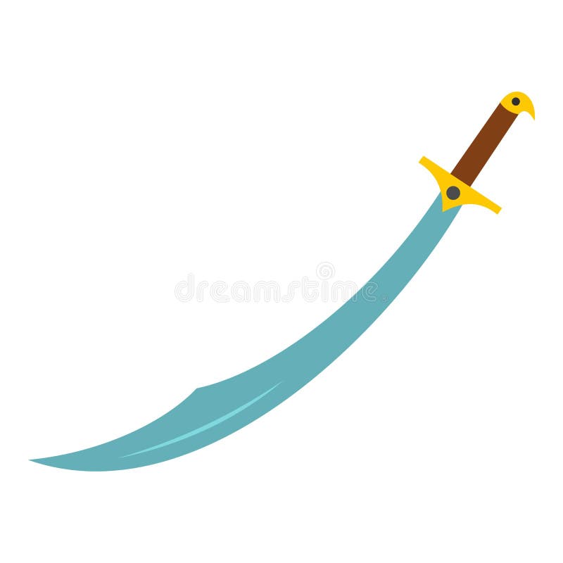 Arabian Scimitar Icon, Outline Style Stock Vector - Illustration of ...