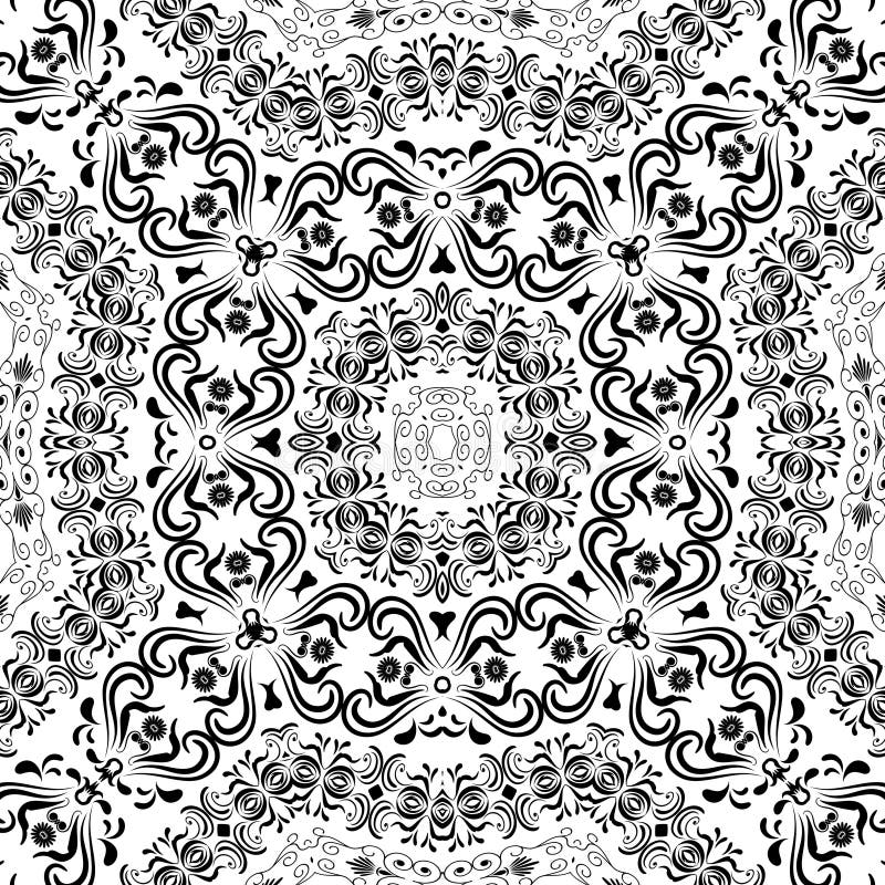 Arabian Seamless Vector Pattern in Islamic Style. Black Outline Girih ...