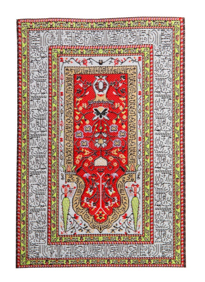 Red Arabian Carpet Prayer Eid Ramadan Mosque Depth of Field Perspective ...