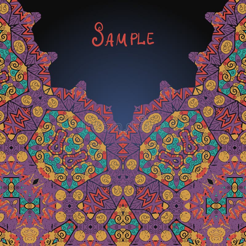 Arabian Style Ethnic Ornamental Frame for Text Stock Vector ...