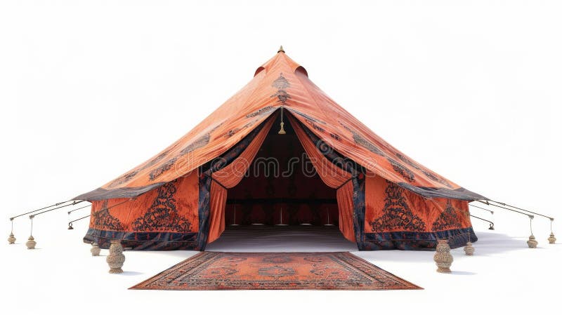 Arabian Tent Isolated on White Background Stock Photo - Image of camp ...
