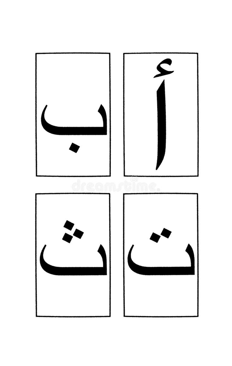 Arabic Font Alphabet Stock Illustrations – 5,250 Arabic Font Alphabet ...
