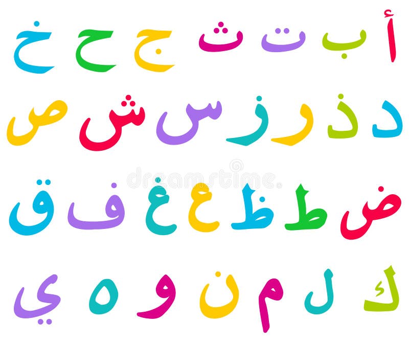 Arabic Cartoon Letters Stock Illustrations – 183 Arabic Cartoon Letters ...