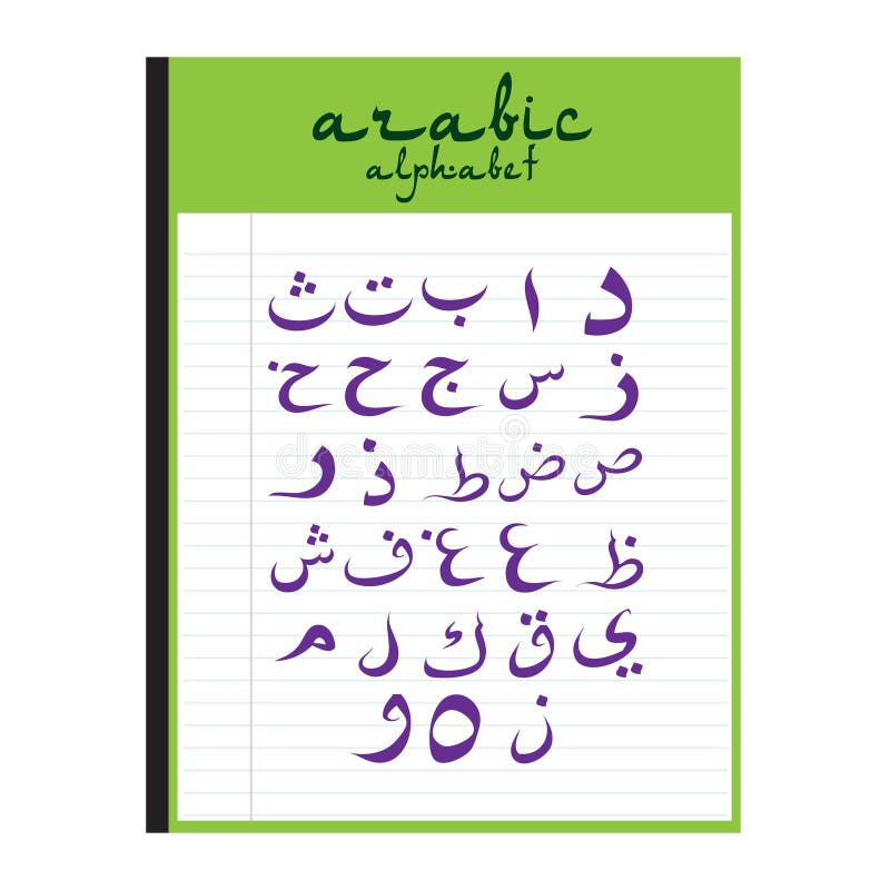 Arabic alphabet book stock vector. Illustration of contact - 301071165