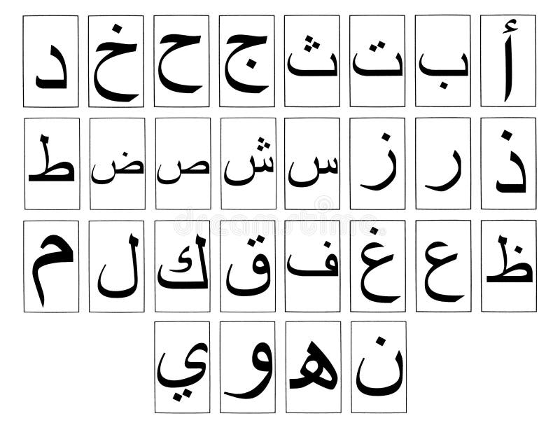 Arabic Letter Hijaiyah Design Trendy Stock Vector - Illustration of ...