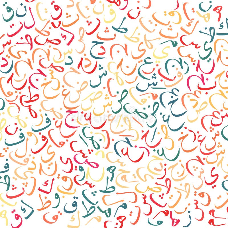 Arabic Alphabet Texture Background Stock Illustration - Illustration of ...