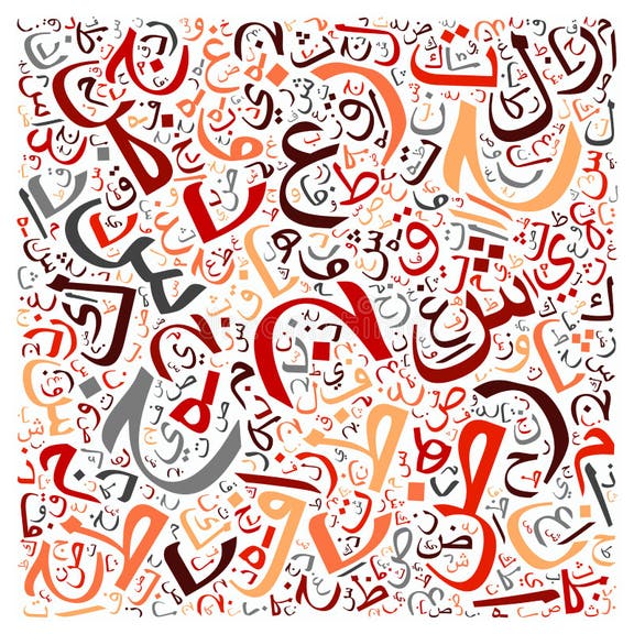Arabic Alphabet Texture Background Stock Illustration - Illustration of ...