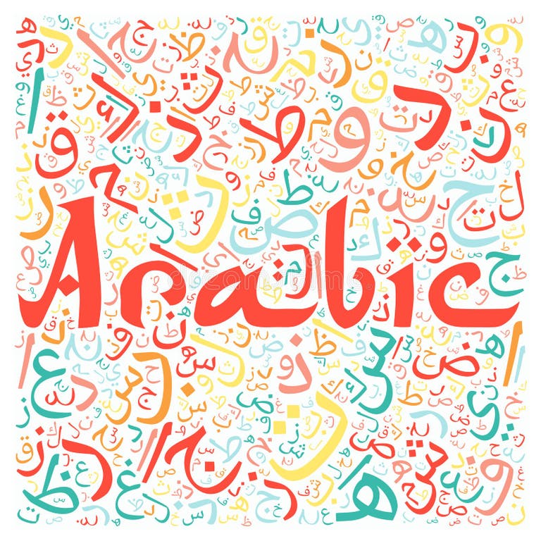 Arabic Alphabet Texture Background Stock Illustration - Illustration of ...