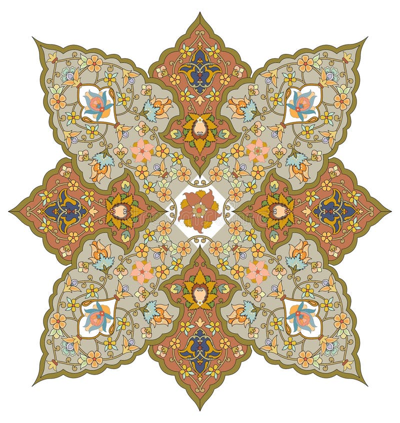 Arabic Arabesque Decorative Ornamental Illustration Design Stock Vector ...