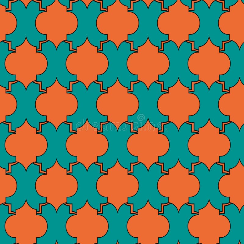 Arabic Arabesque Seamless Pattern with Colorful Elements. Geometric ...