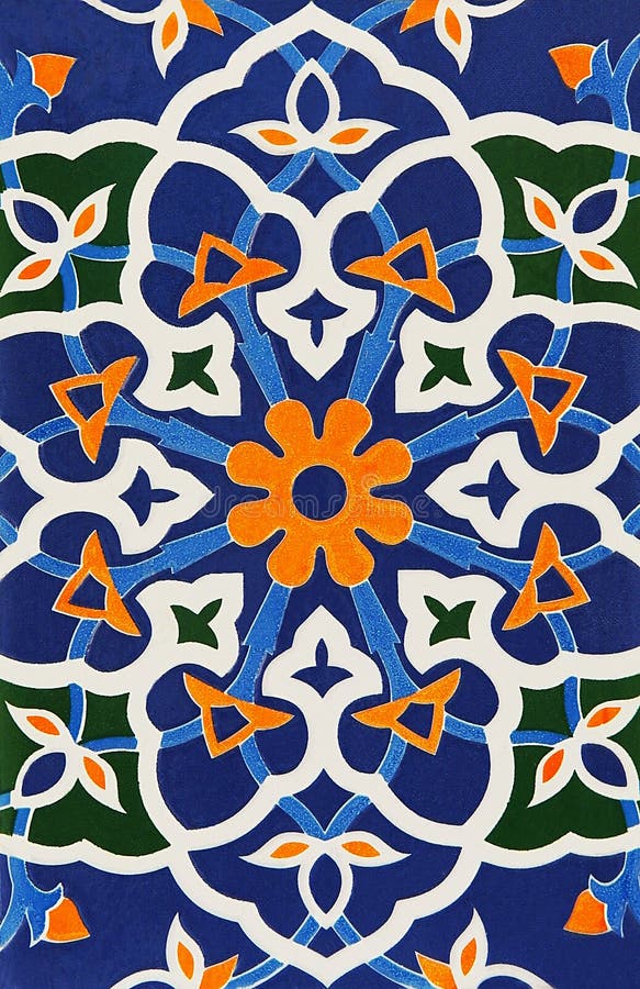 Arabic Architectural Patterns Colored. Stock Illustration ...