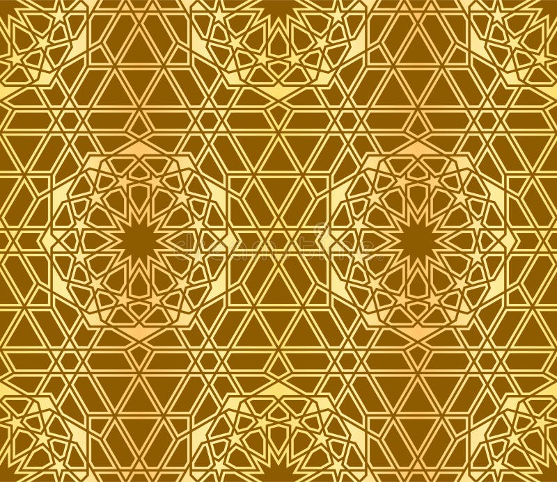 Islamic Pattern of Symmetry Line Shapes Stock Vector - Illustration of ...