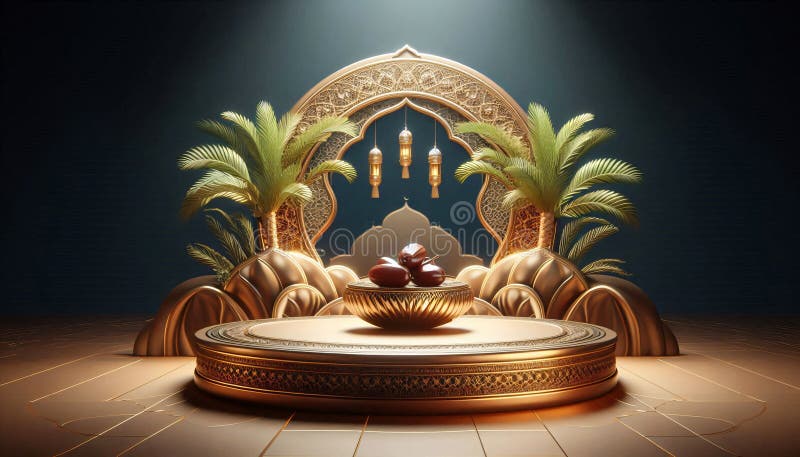 Arabic Background for Islamic Holiday Celebrations Stock Illustration ...
