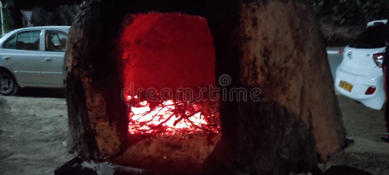 Arabic Bakery and Wood Fire Stock Photo - Image of font, quail: 260656728