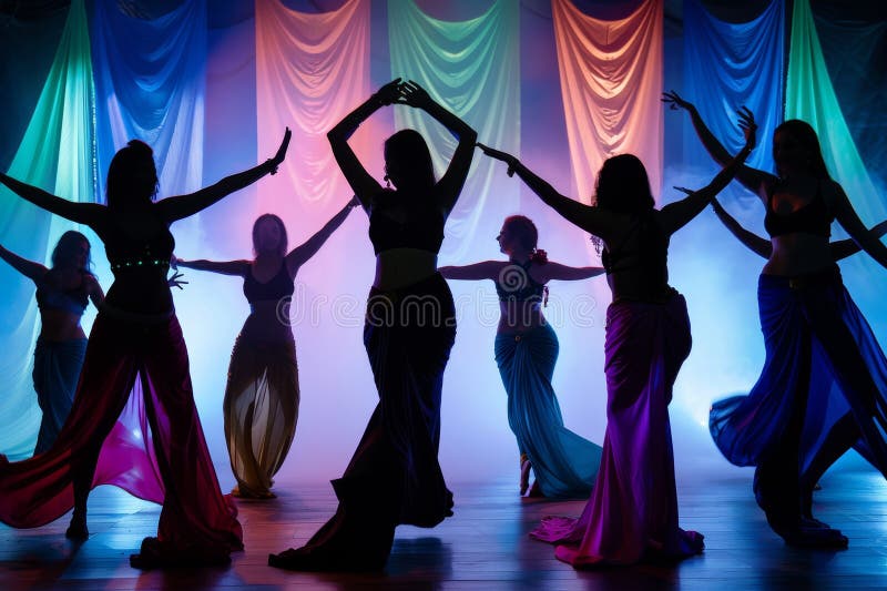 Arabic Belly Dance Class Concept Stock Image - Image of dance, class ...
