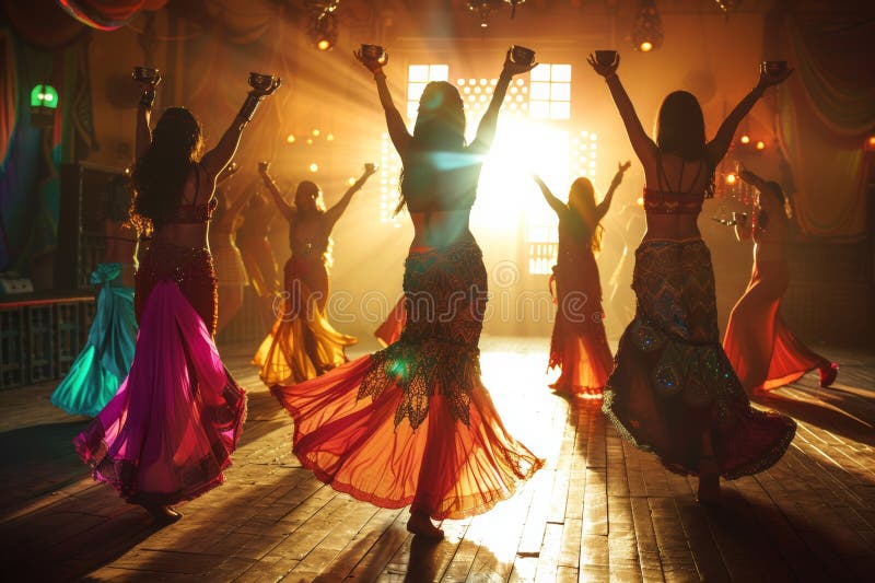 Arabic Belly Dance Class Concept Stock Image - Image of generated ...