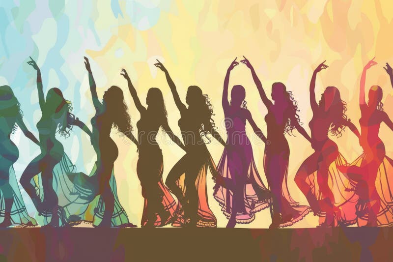 Arabic Belly Dance Class Concept Stock Photo - Image of posture, shimmy ...