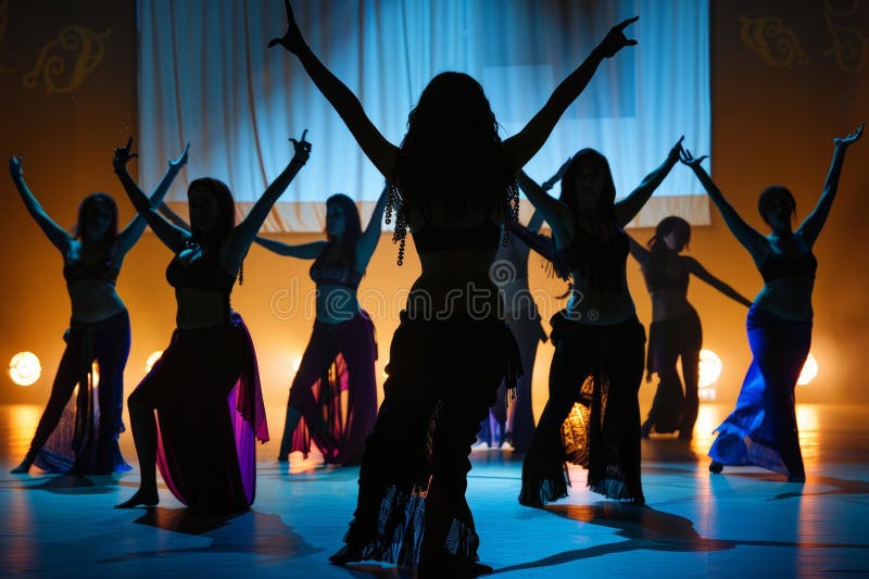Arabic Belly Dance Class Concept Stock Image - Image of technique ...