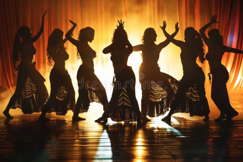 Arabic Belly Dance Class Concept Stock Image - Image of expressiveness ...