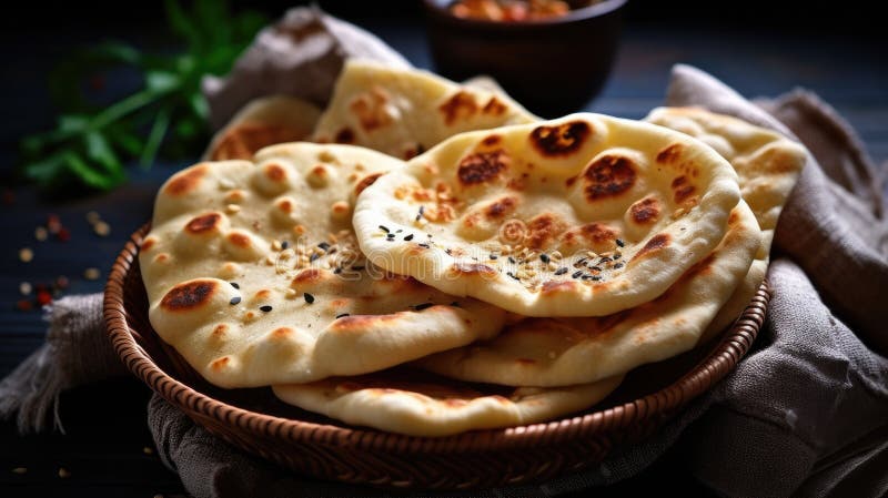 Arabic Bread. Flat Pita Bread Stock Illustration - Illustration of ...