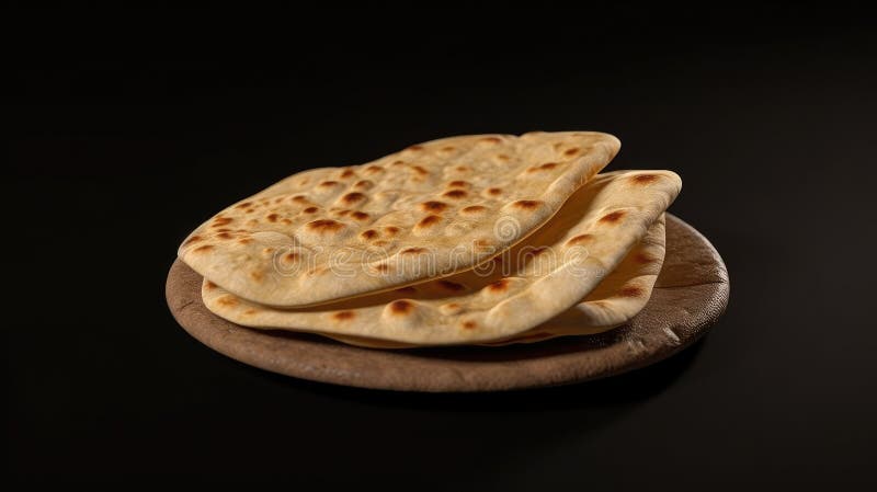 Arabic Bread. Flat Pita Bread Stock Illustration - Illustration of ...