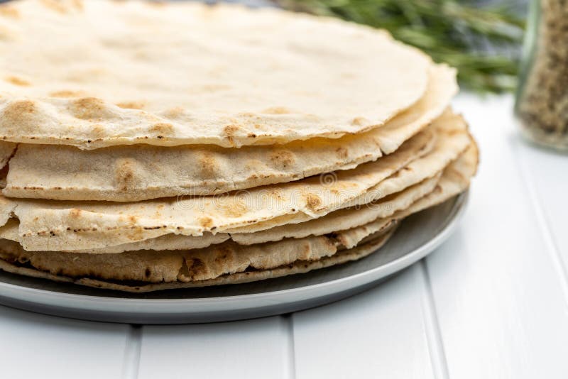 Arabic Bread. Flat Pita Bread Stock Photo - Image of meal, grain: 239376318